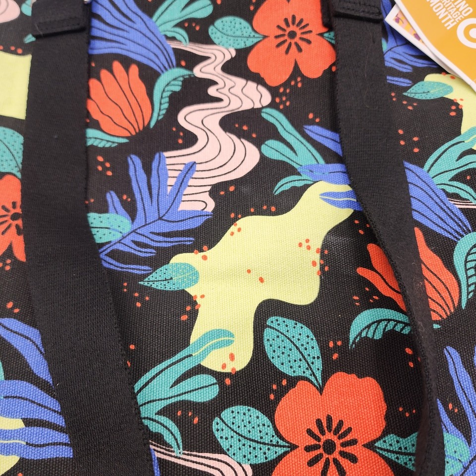 Daniele Jordan Womens Latino Heritage Month Tote Bag Black Floral | eBay