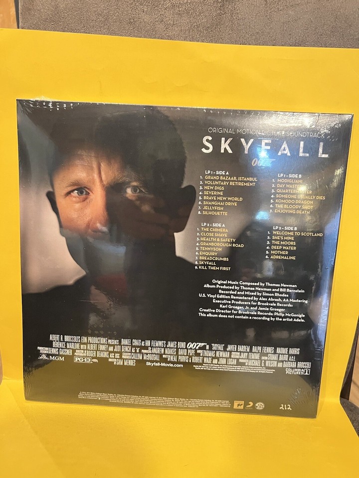 Rare Sealed Vinyl LP Skyfall 007 Soundtrack 3D Gatefold Limited to 250 ...