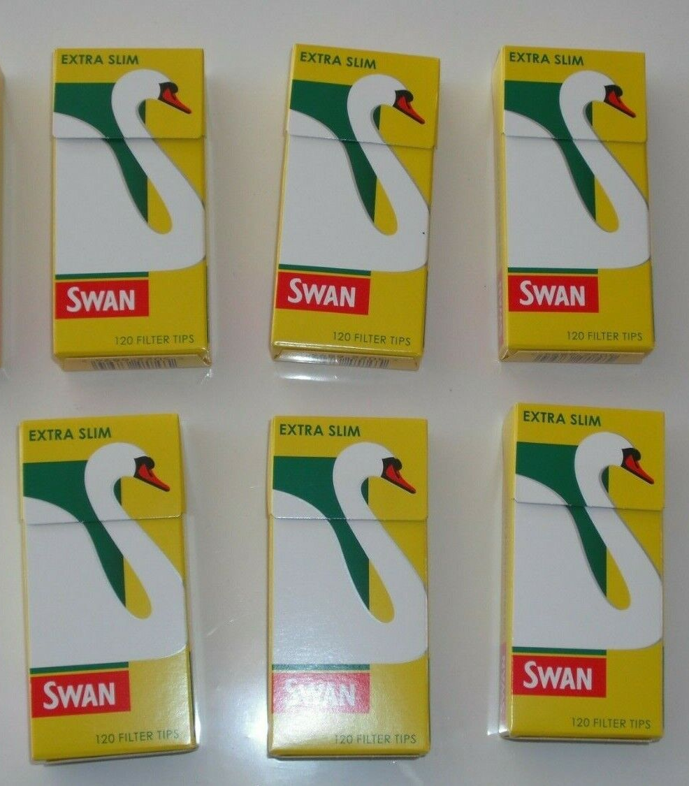 6 Packs/Boxes of SWAN EXTRA-SLIM Cigarette Extra Slim Filter Tips. | eBay