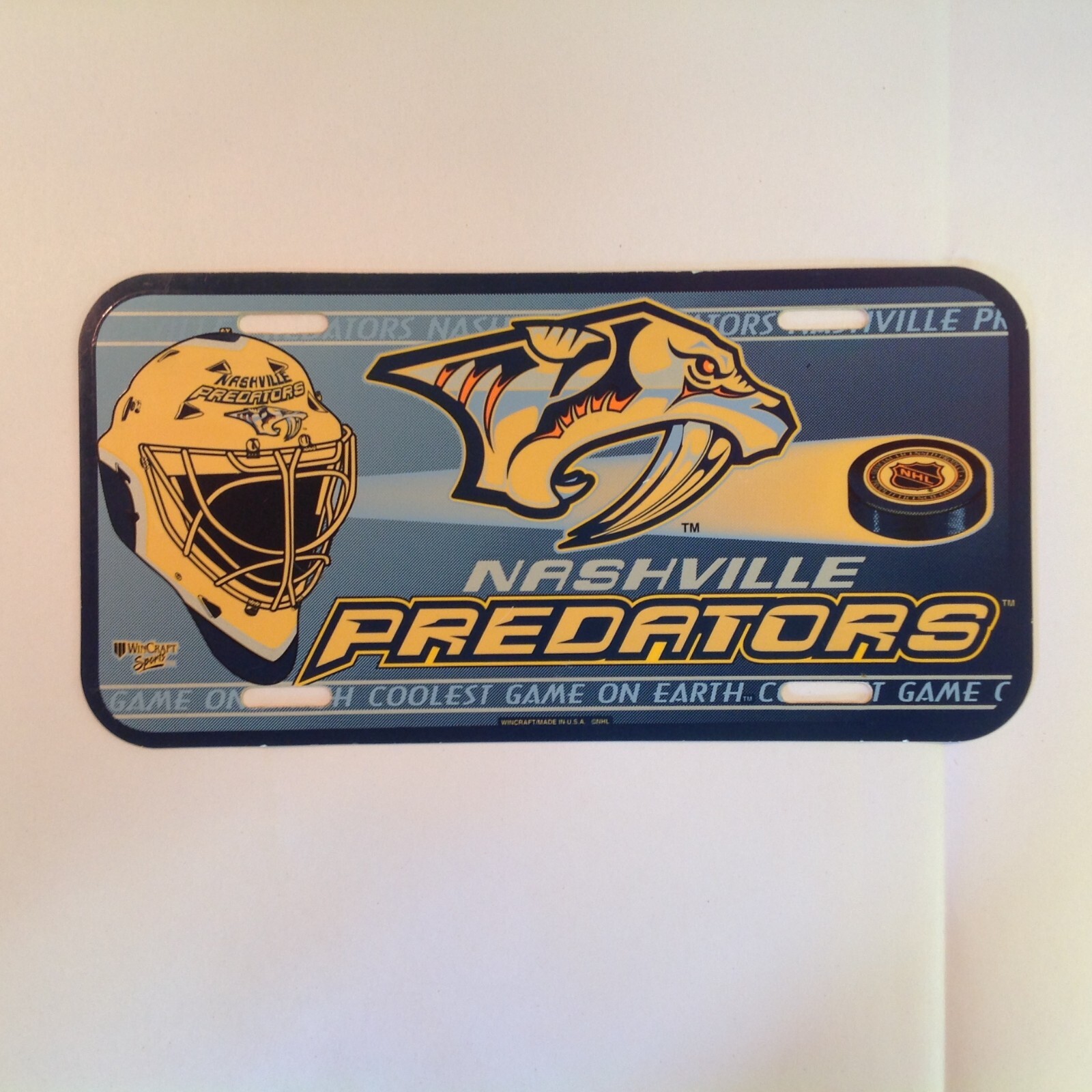 Vintage Nashville Predators Novelty License Plate Wincraft Hockey NHL ...
