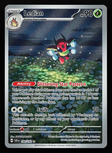Ledian 144/142 Illustration Rare Stellar Crown Pokémon Card | eBay