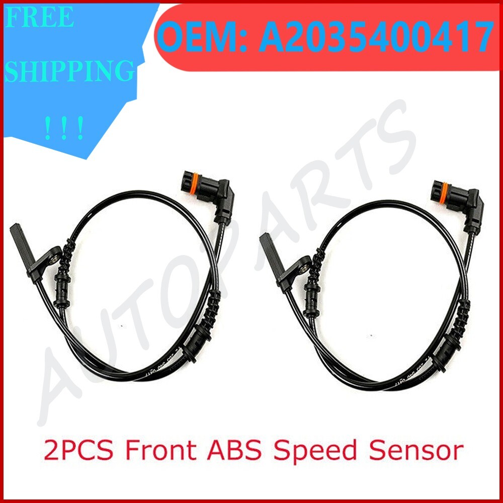 2X Front L/R ABS Speed Sensor for 01-11 Mercedes-Benz C280 CLK320 ...