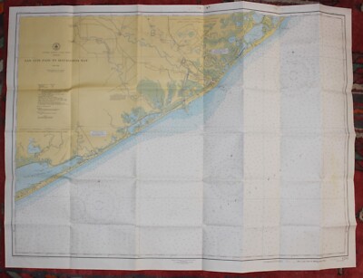 San Luis Pass to Matagorda Bay Texas US Coast Geodetic Survey Map 1944 ...