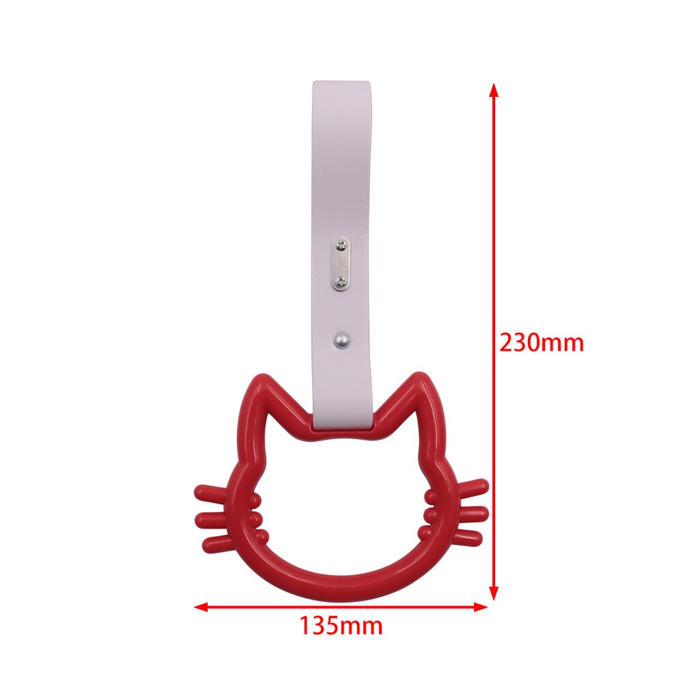 JDM Hello Kitty White-Red Ring Subway Train Bus Handle Strap Charm ...