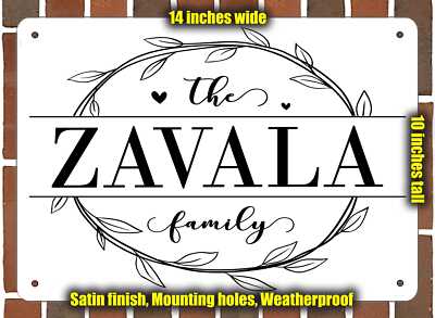 Zavala Family Decorative Metal Door or Wall Plaque (Style 1) | eBay