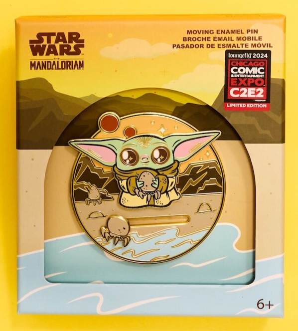 2024 Loungefly C2E2 Disney STAR WARS the MANDALORIAN Moving Enamel Pin ...