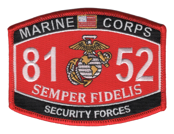 MOS 8152 SECURITY FORCES HAT PATCH CAP US MARINES VETERAN PIN UP USMC ...