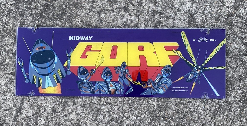 Vintage 1980 Bally Co Midway Gorf Arcade Machine Marquee | eBay