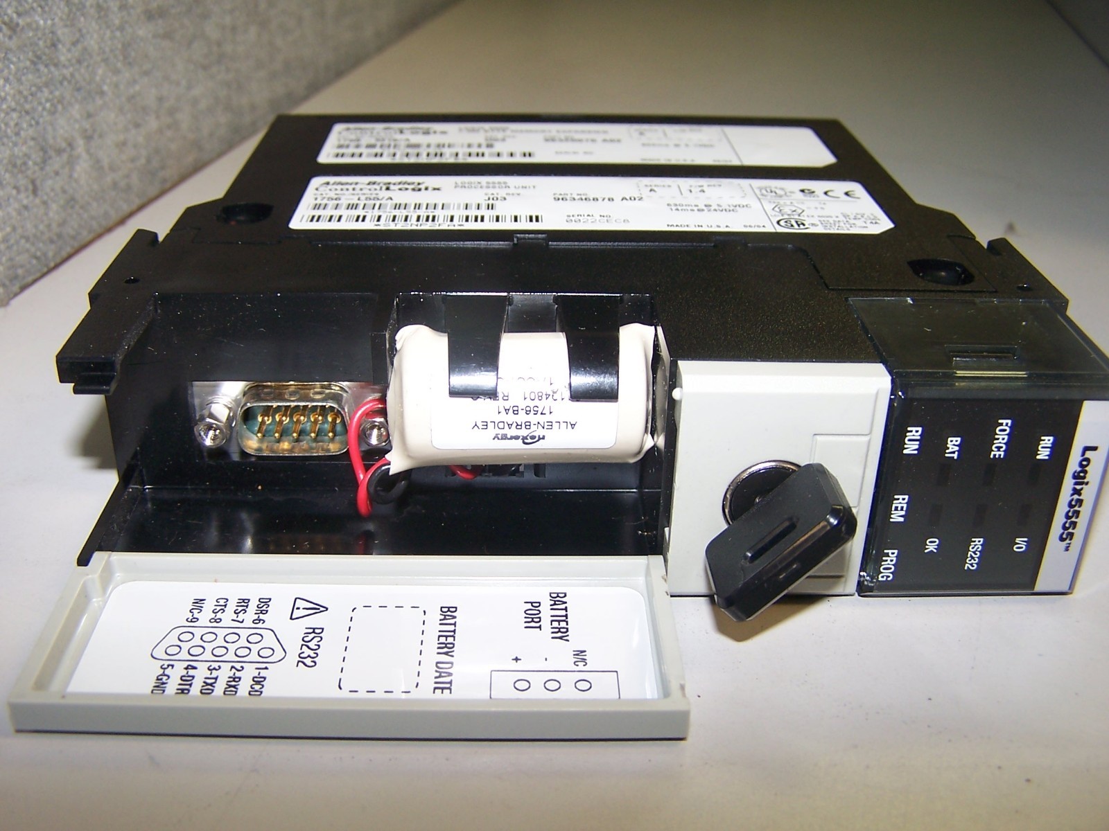 ALLEN BRADLEY 1756-L55/A CONTROLLOGIX LOGIX 5555 PROCESSOR UNIT J03 ...