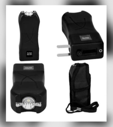 Max AMPERAGE POLICE Stun Gun 911 BLK 80 MV Rechargeable With LED ...