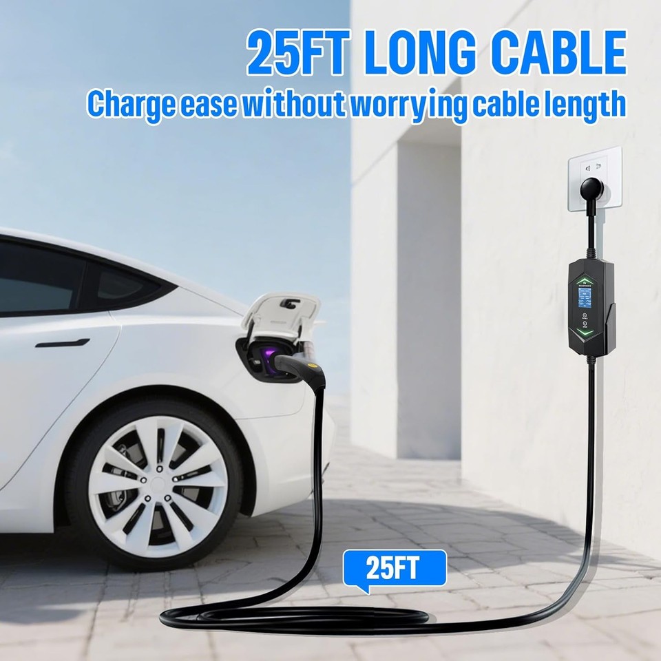 9.6KW 40A Tesla Portable EV Charger - Fits Tesla Model 3 , X, Y, & S ...