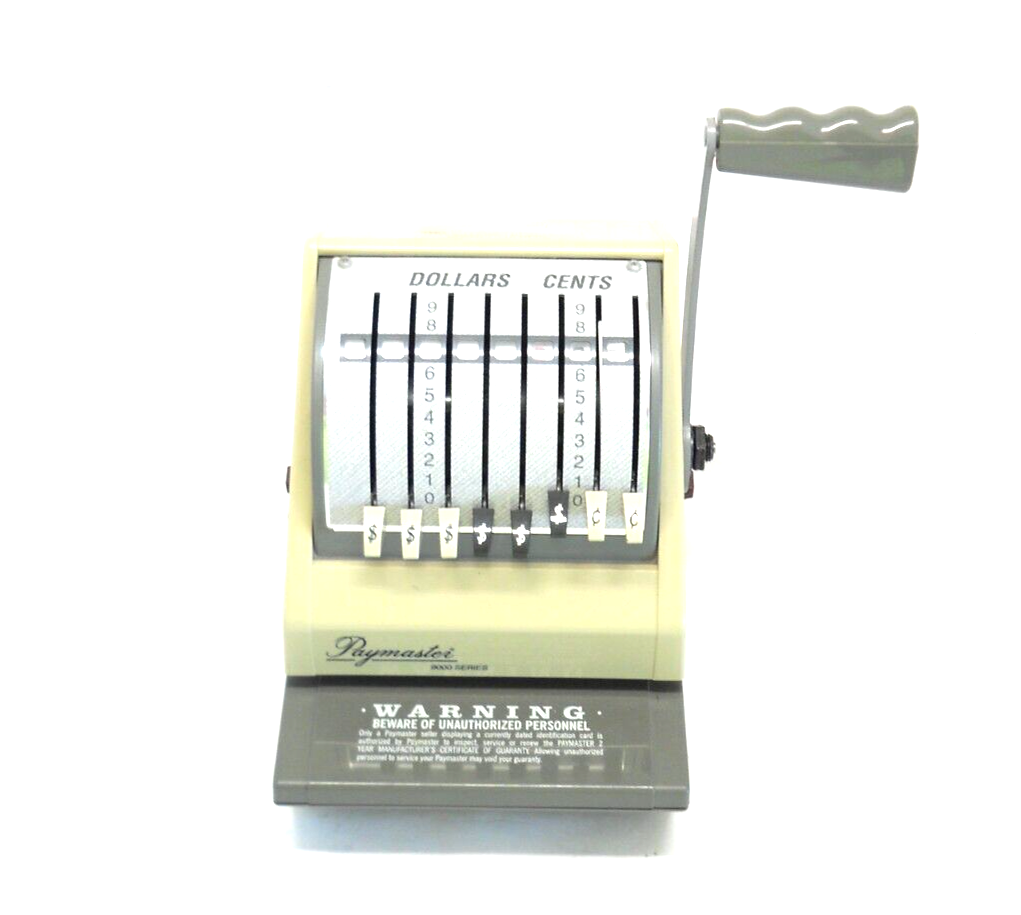 PAYMASTER 9000-8 MONEY ORDER CHECK WRITER MACHINE | eBay