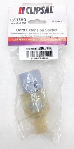 Clipsal 438/15HD Transparent Cord Extension Socket 4087 | eBay