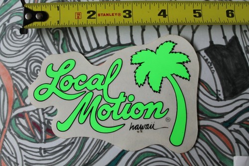 LOCAL MOTION Hawaii Surfboards Clear Neon Green 80's Vintage Surfing ...