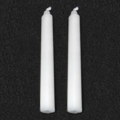 2 WHITE SPELL CANDLES Protection Purification Peace Healing 10cm (4 ...