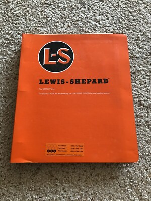 1968 Lewis-Shepard, Industrial trucks and fork lifts, dealers sales ...