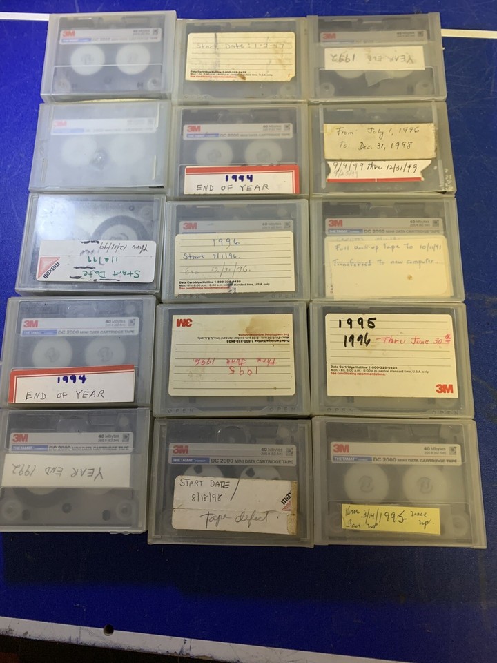 Lot of 15 Mini Data Cartridge Tapes 13 3M DC 2000 2 Maxwell DC 2000 | eBay