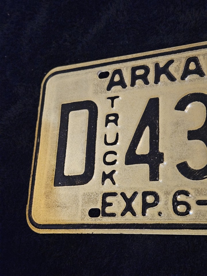 1997 Arkansas Truck License Plate D 43672 – NEW – Never Mounted –Rare ...