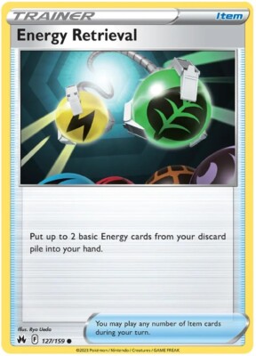 Energy Retrieval Pokemon TCG Trainer Card 127/159 | eBay