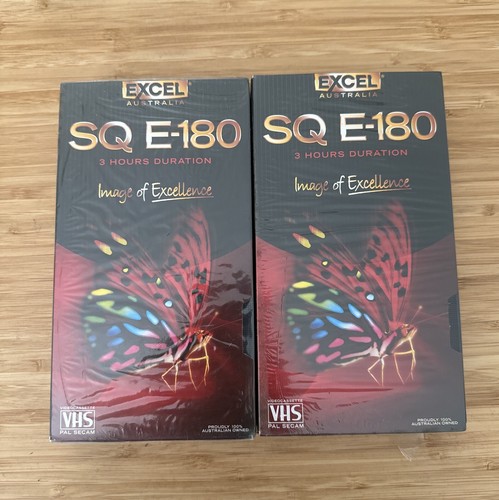 Excel Australia SQ E180 3hr NEW Sealed Blank VHS Tapes | eBay Australia