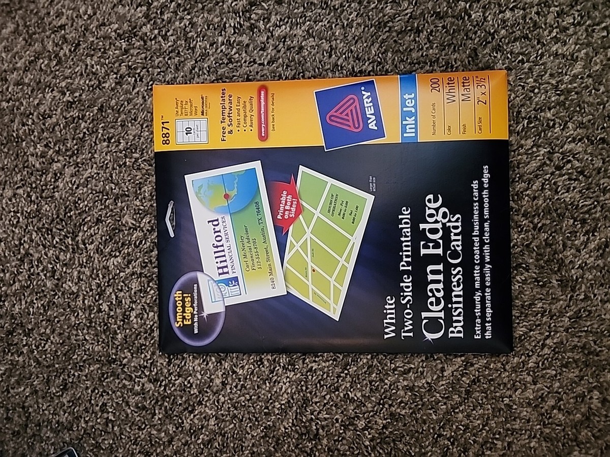 Business Card Template Avery 8371