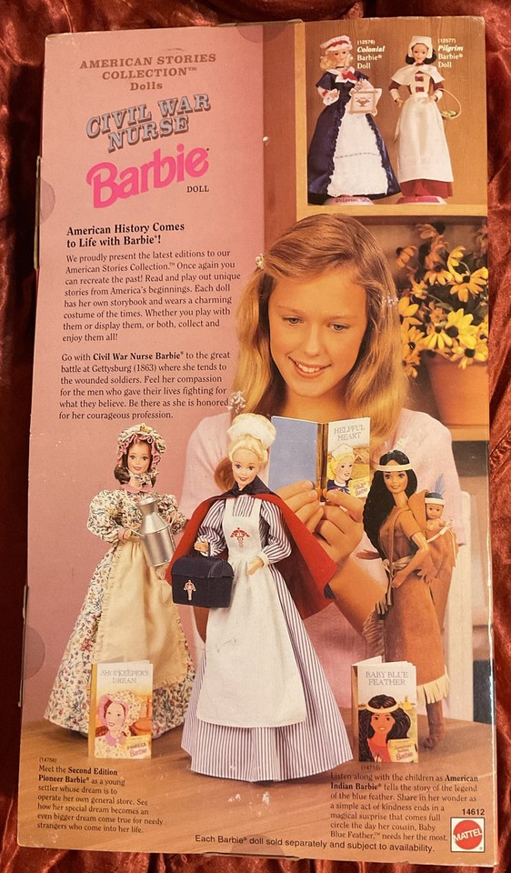 Vintage 1995 American Stories Collection Civil War Nurse Barbie Doll ...