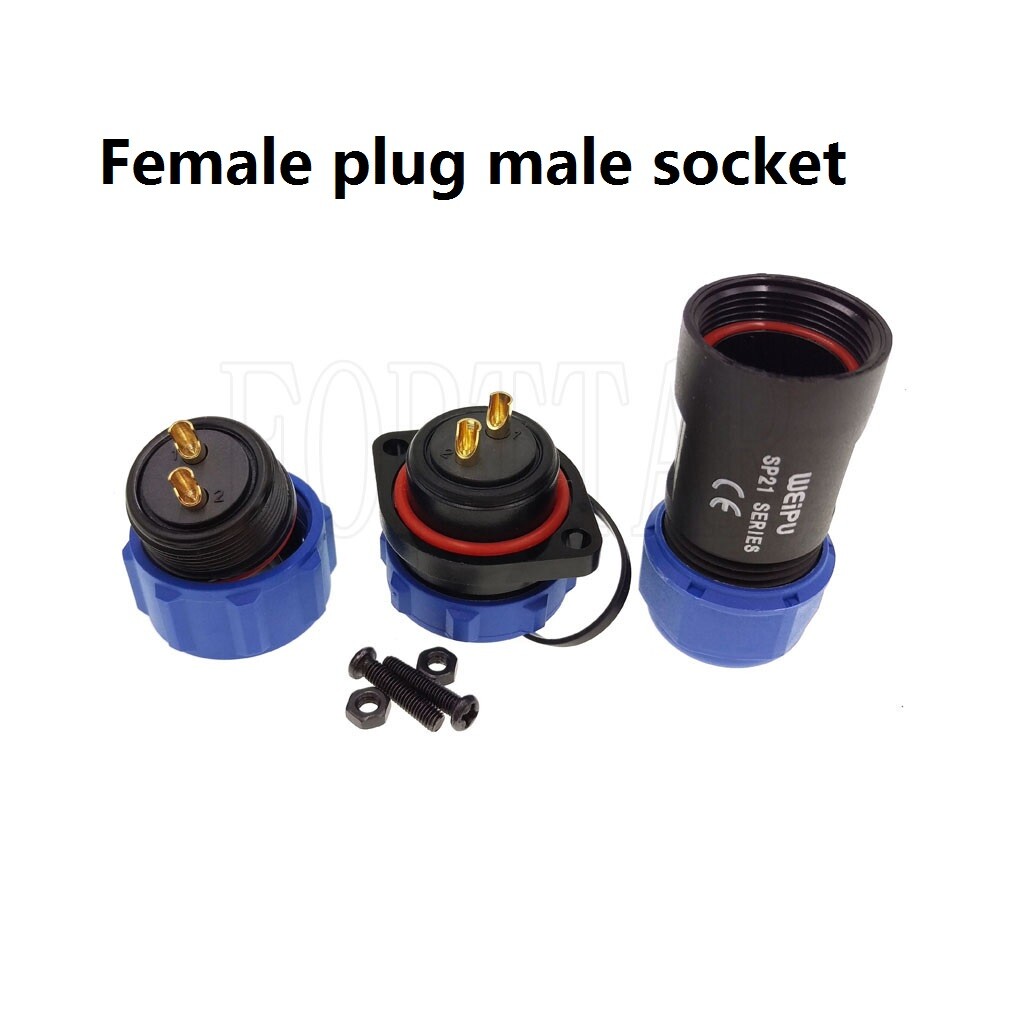 WEIPU SP21 2 ~ 15 Pin Waterproof Connectors, IP68 Solder Electric Plug ...