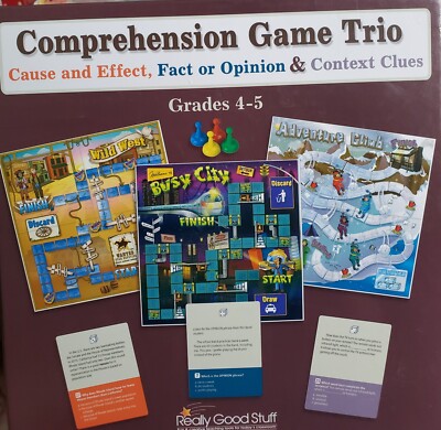 Really Good Stuff Grades 4-5 Comprehension Board Game Trio Games New ...