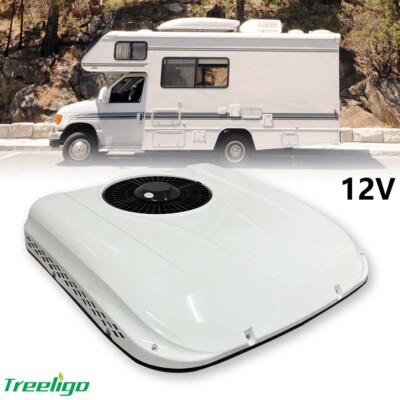 12V Rooftop Air Conditioner Mini Thin AC Unit For RV Caravan Truck Boat ...