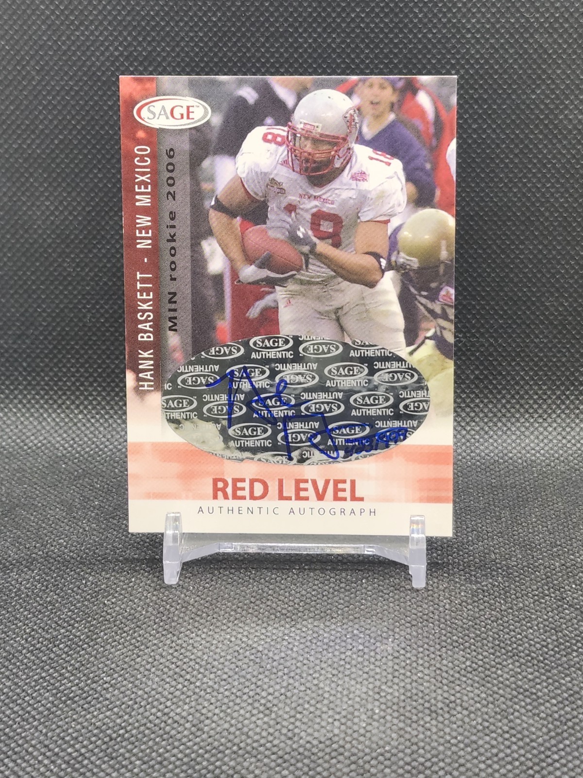 2006 SAGE - Autographs Hank Baskett #A4 Red Level /999 (AU, RC) for ...