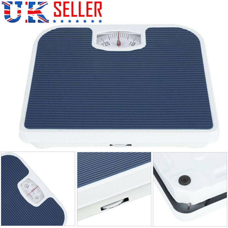 Mechanical Dial Bathroom Scales Weighing Scale Body Weight White Blue ...