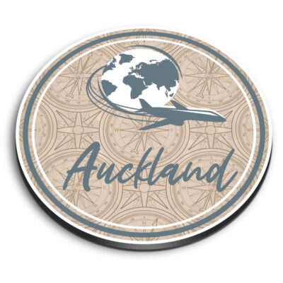 1x Round Fridge MDF Magnet Auckland Travel Holiday New Zealand #59957 ...