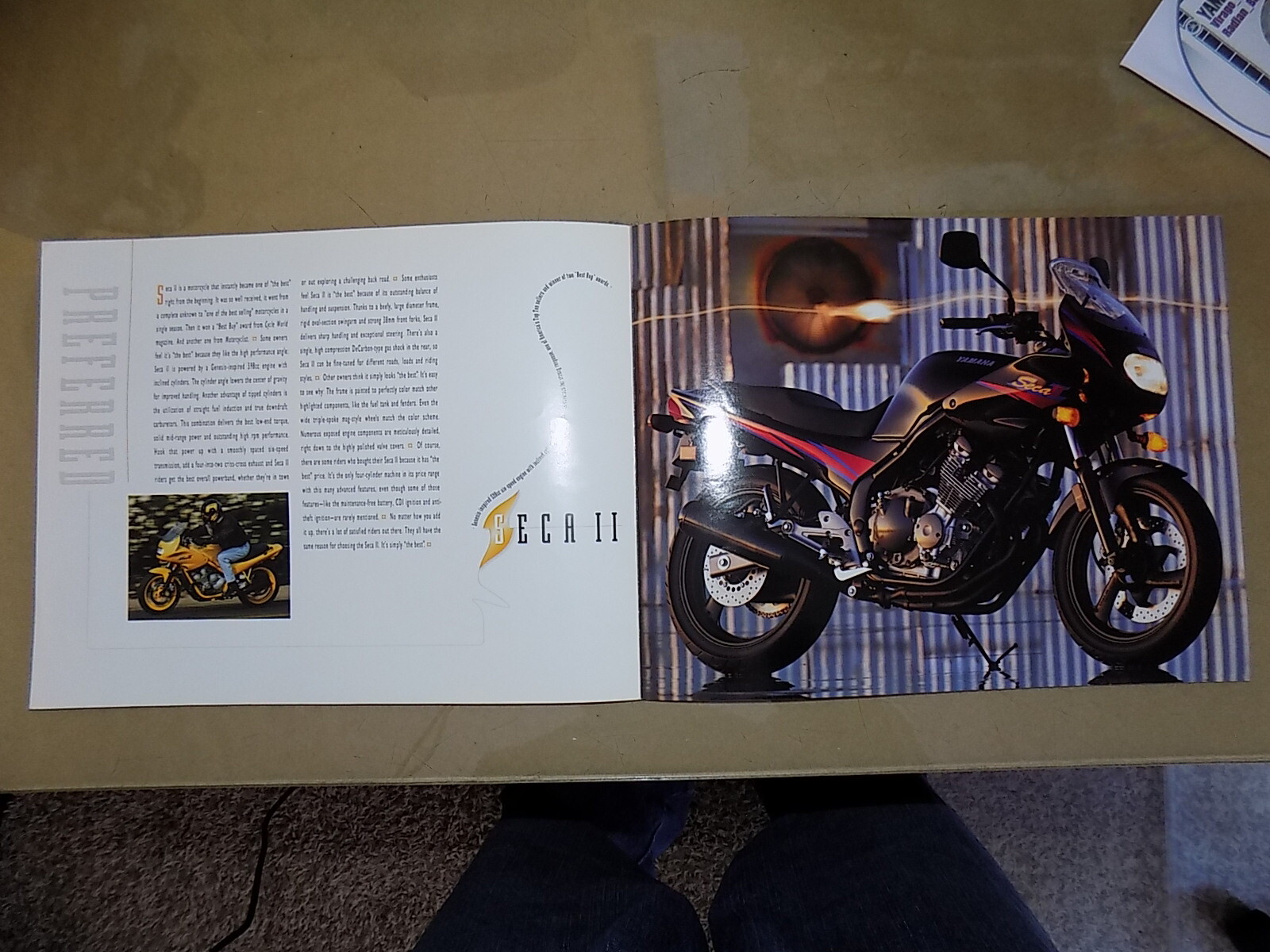 1995 Yamaha Seca II XJ600 motorcycle models Sales Brochure +Bonus ...
