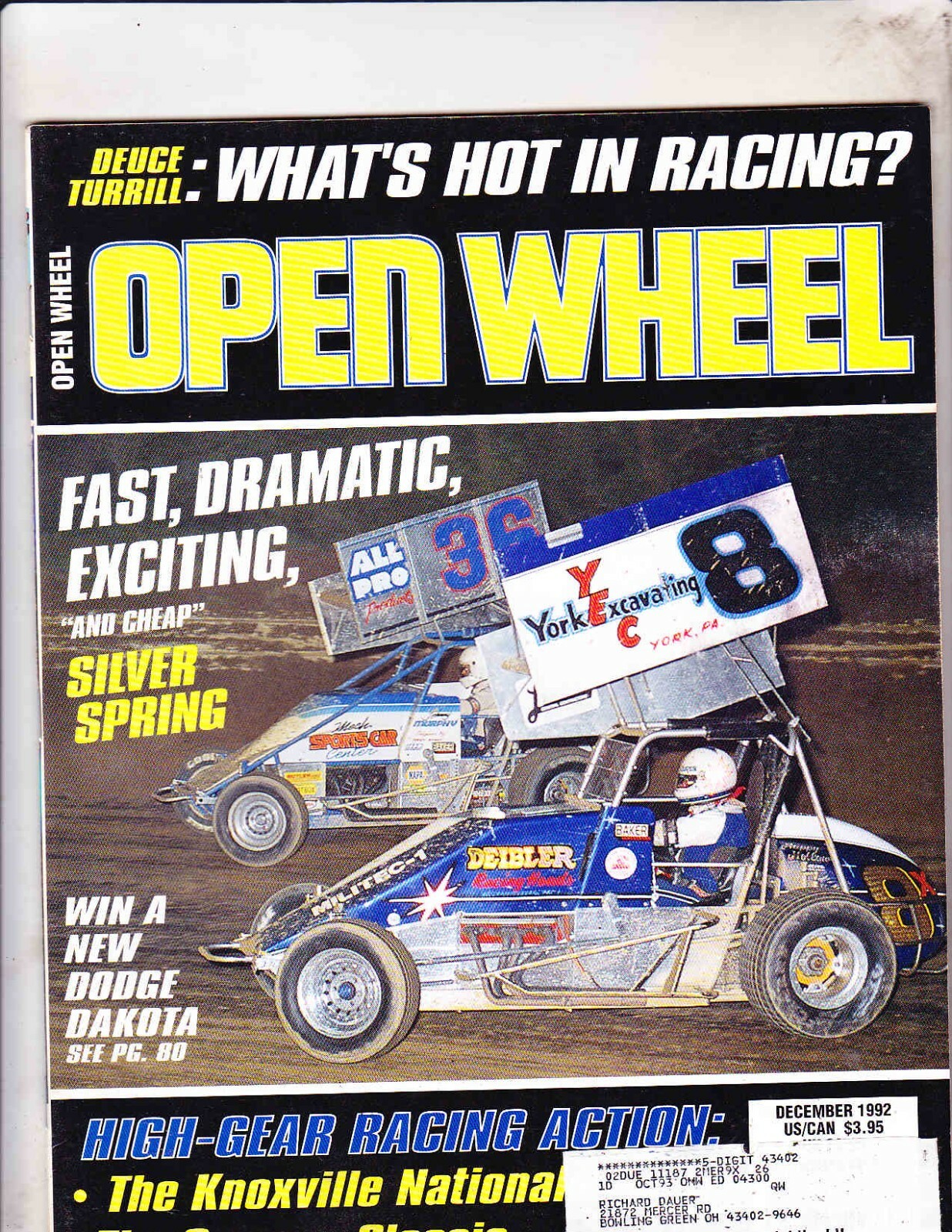 OPEN WHEEL MAGAZINE---DECEMBER 1992 | eBay