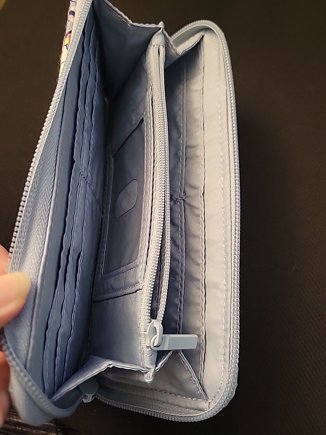 Vera Bradley Lt Blue Floral Wallet - Gem