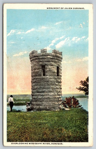 Mississippi Dubuque MI River Julien Dubuque Monument Postcard, N29 | eBay