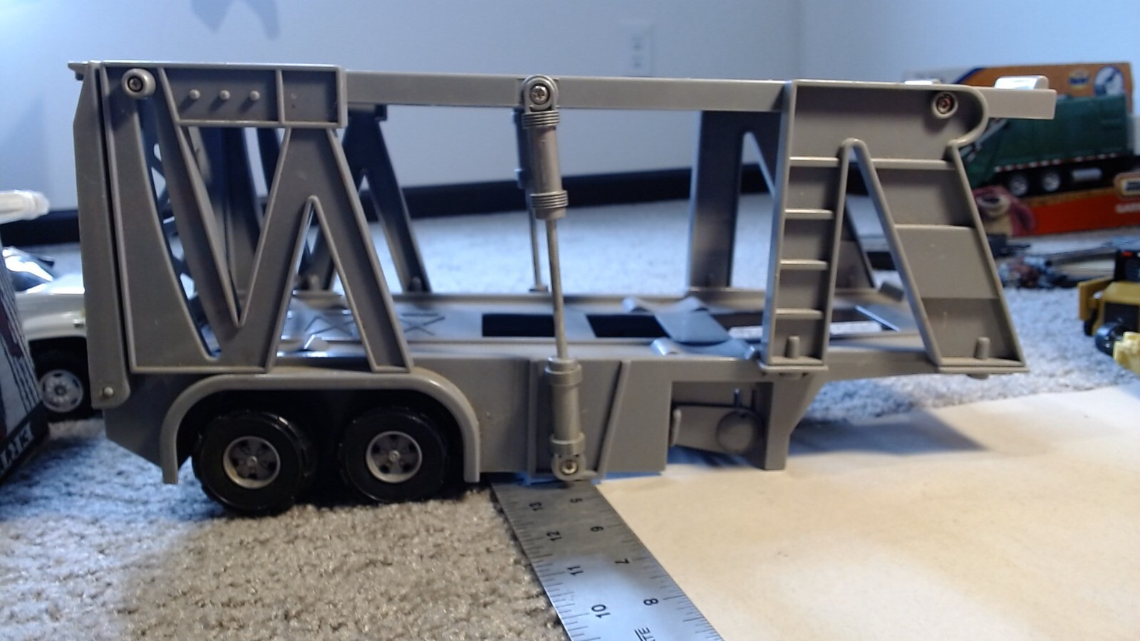 Large Plastic 1/16 Scale Car Hauler Trailer Only China 14.5"L X 6.5"H X ...