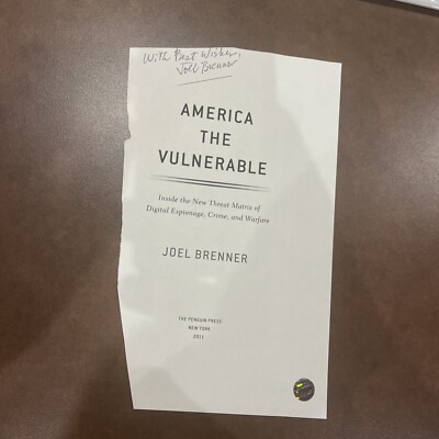 Joel Brenner signed Author cut holo | eBay