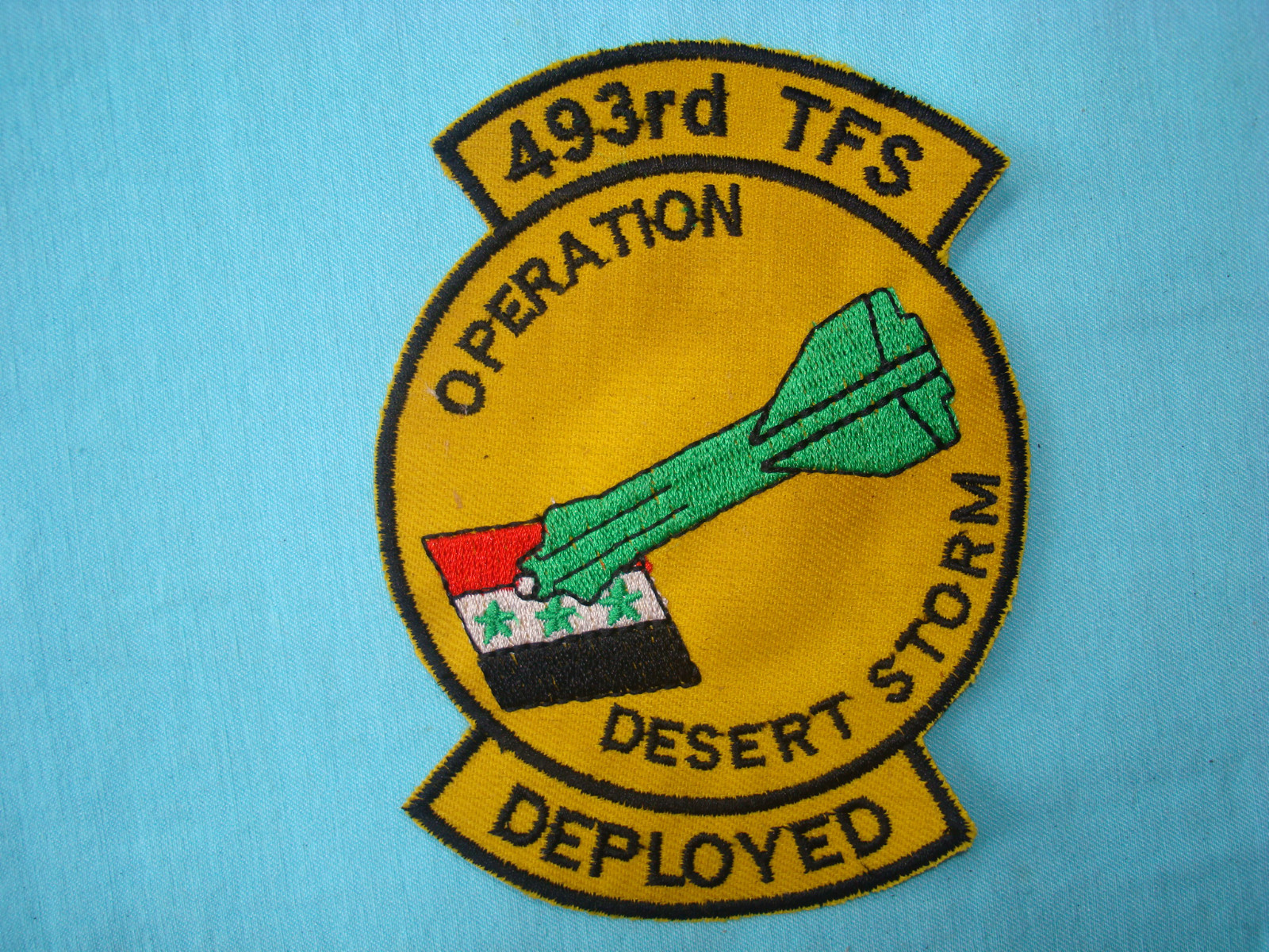 PATCH US 493rd TACTICAL FIGHTER SQUADRON " OPERATION DESERT STORM " | eBay