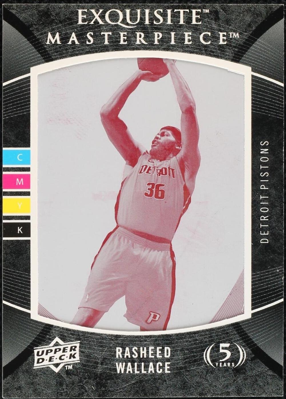 2007-08 Upper Deck Exquisite Collection - Rasheed Wallace #M-59 Printing Plate Magenta /1 for ...