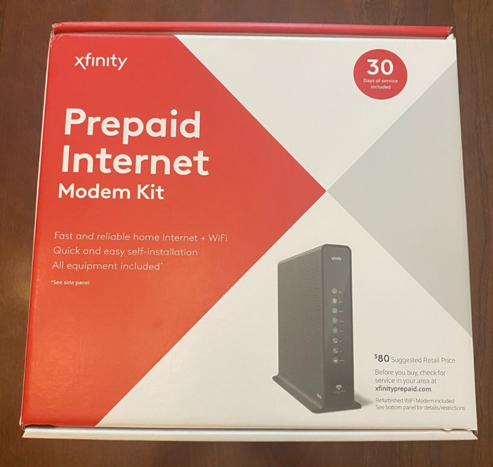 Xfinity 30 Days Prepaid Internet Moden Kit - Wi-Fi Modem New in box | eBay