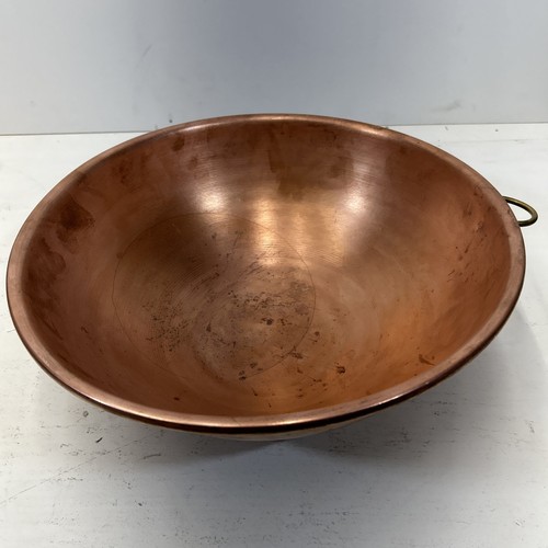 Large Solid Copper Mixing Bowl w/Round Bottom~14”W x5.5”H~ 3+LBS~Brass ...