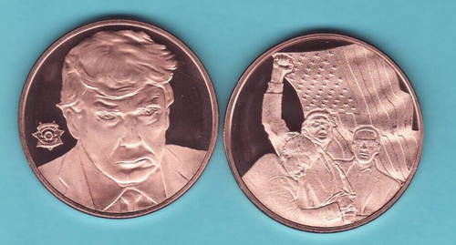 DONALD TRUMP "Mug Shot" & "Assassination Attempt" TWO 1 oz. Copper ...