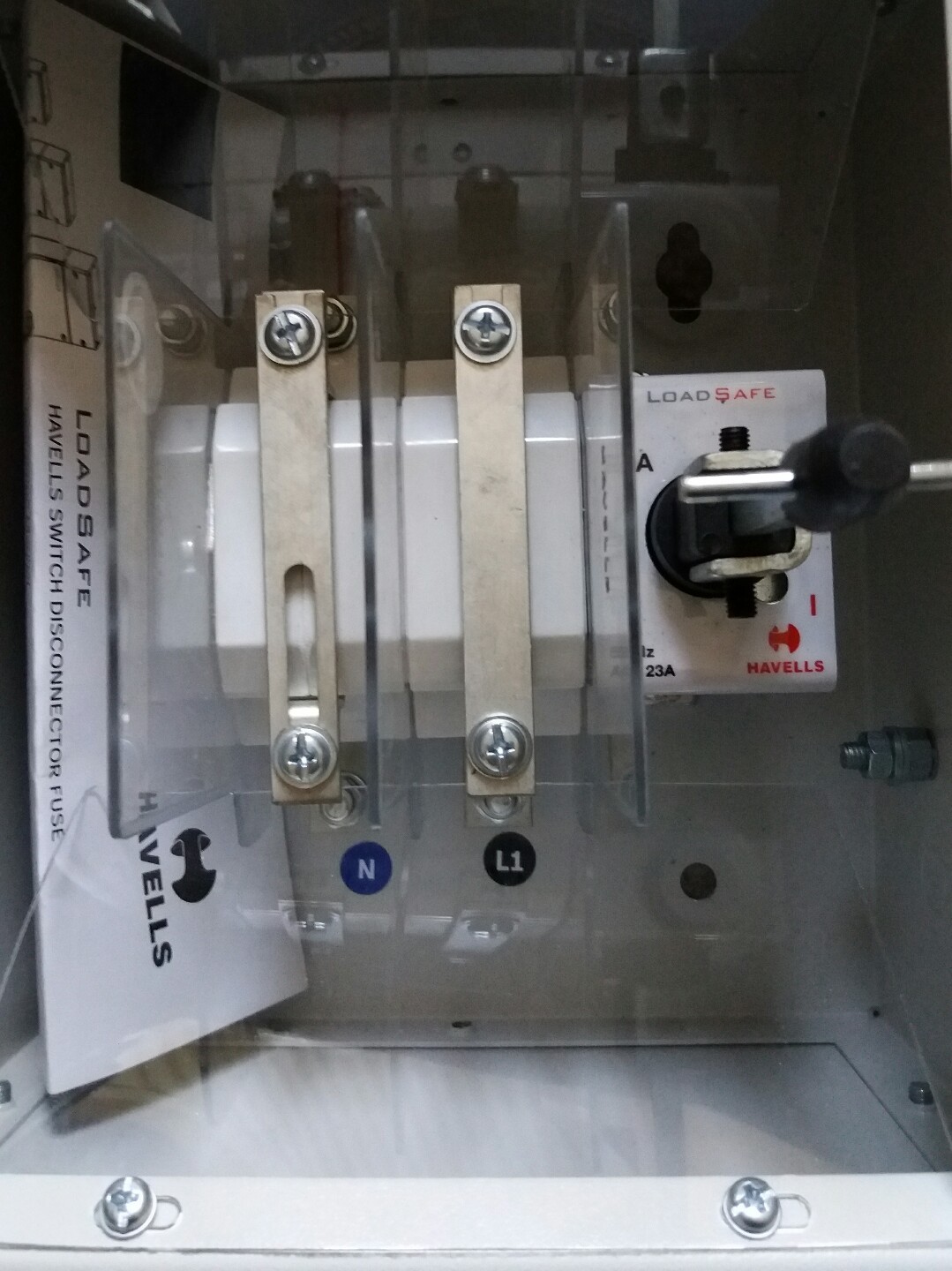 HAVELLS LSEDF201SN 20A 20AMP SINGLE PHASE SWITCH DISCONNECTOR FUSE ...