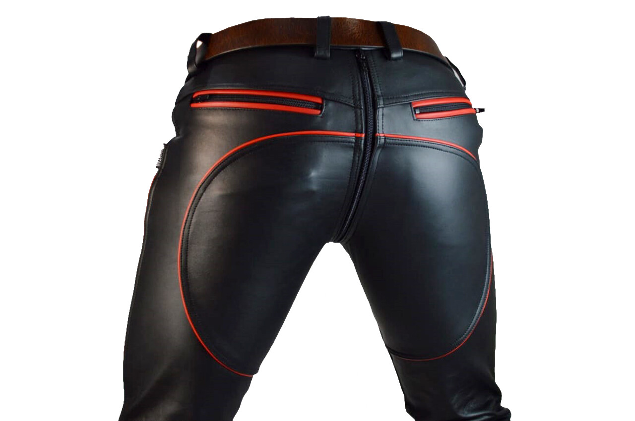 Aw1122 Aus Echtemleder lederhose mit Piping leder hose 2 wege RV Nappa ...