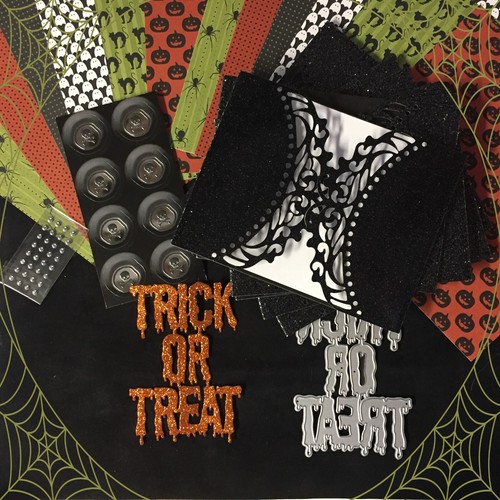 Stampin Up! FRIGHTFUL SIGHT 6X6 DSP, 8pc CARD KIT & TRICK Or TREAT Die ...
