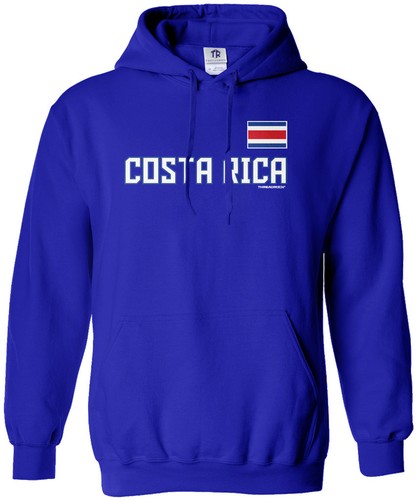 Threadrock Men's Costa Rica National Team Hoodie Sweatshirt Flag Pride ...