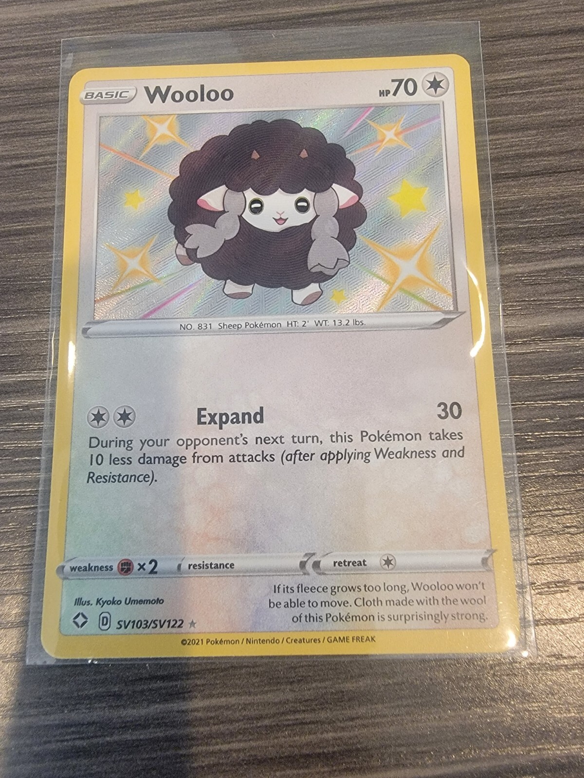 Wooloo SV103/SV122 Shiny Holo Rare Shining Fates Pokemon TCG - NM / M ...