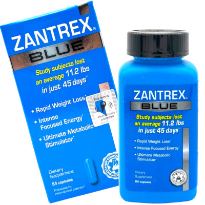 Zantrex BLUE Fast Weight Loss Supplement 84 Capsules Exp 2026 ...