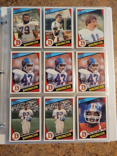 1984 Topps Football Cards Complete Set W/Dupes In Sheets With Binder ...